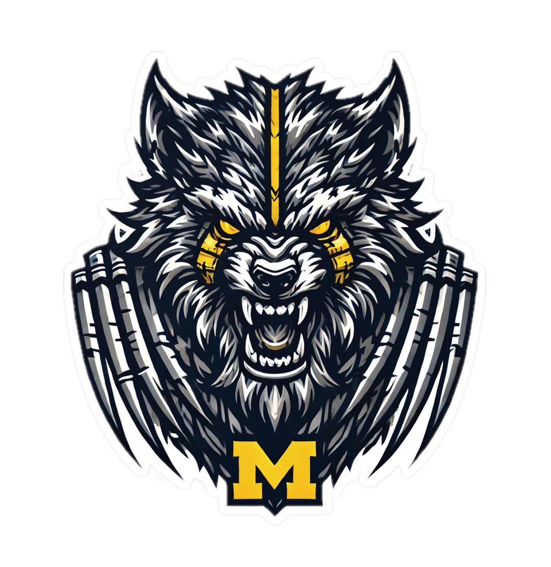 Wolverines Vinyl Decal Sticker Football - Kiss-cut Vinyl Decals, Laptop ...