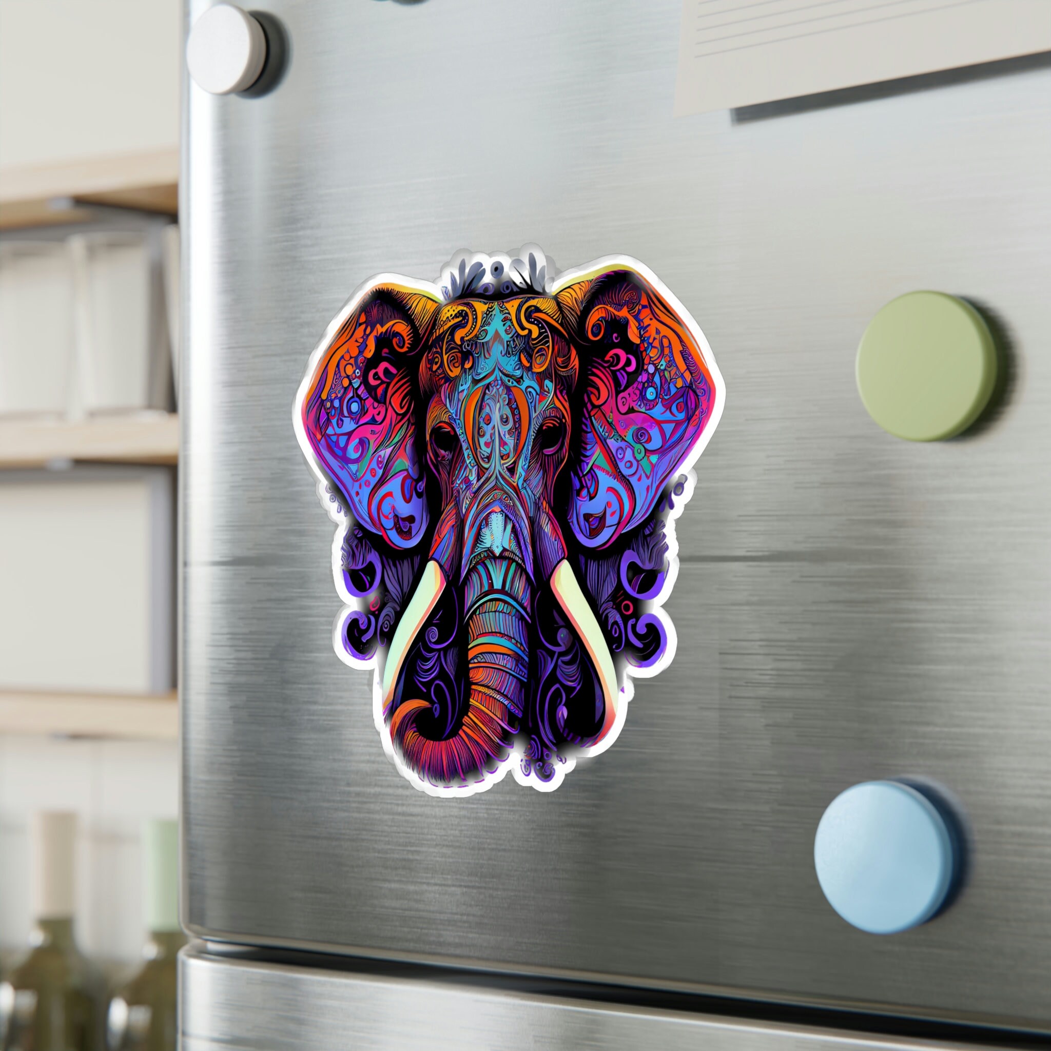 Vibrant Elephant Vinyl Sticker - Add Some Trunk-tastic Flair to Your ...
