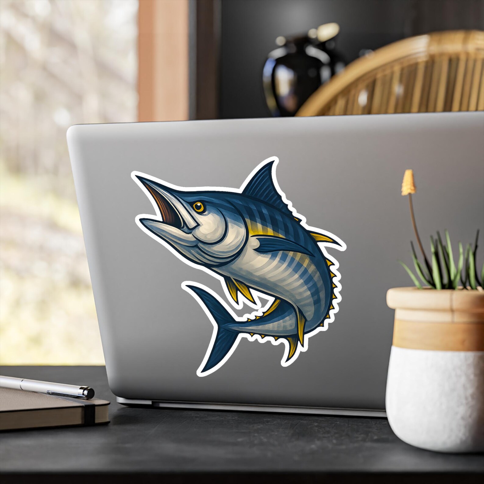 Tuna Fish Vinyl Decal: Ocean-themed Sticker for Laptop, Car, Water ...