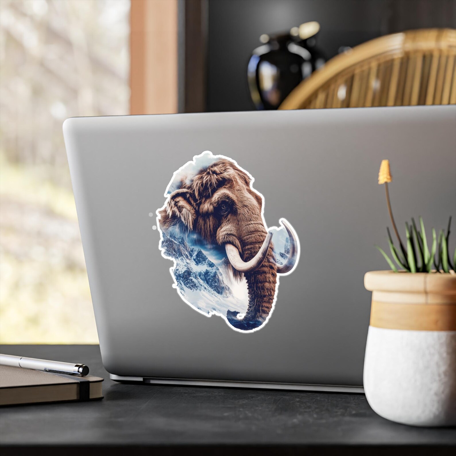 Woolly Mammoth Vinyl Sticker: Waterproof Laptop Decal - Etsy
