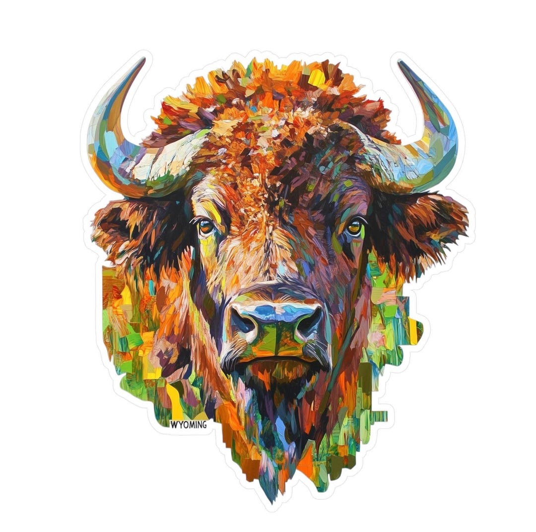 WYOMING American Buffalo Vinyl Decal Buffalo Sticker Wyoming Sticker ...