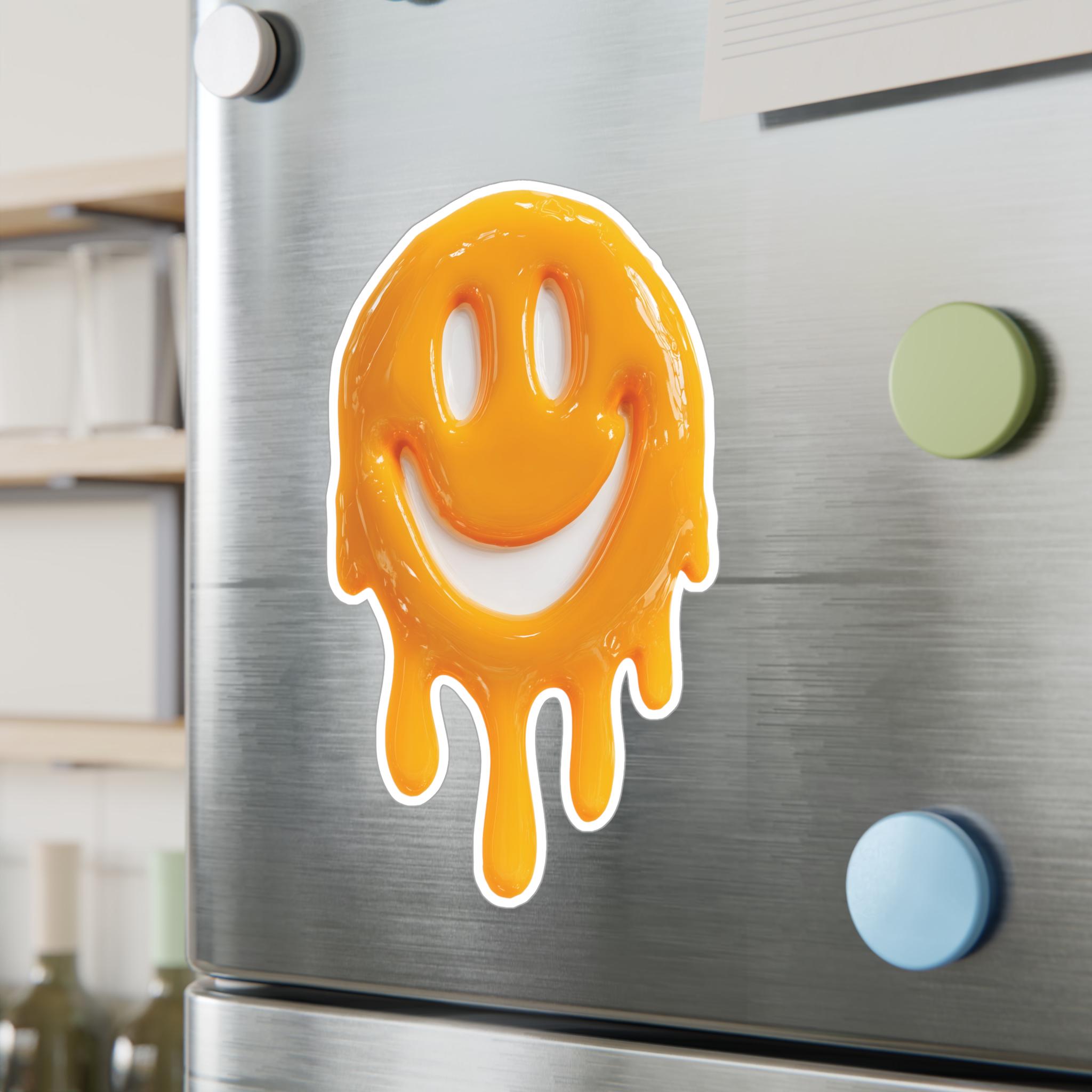 Melting Smiley Face Vinyl Decal: Waterproof Laptop, Car, Skateboard ...