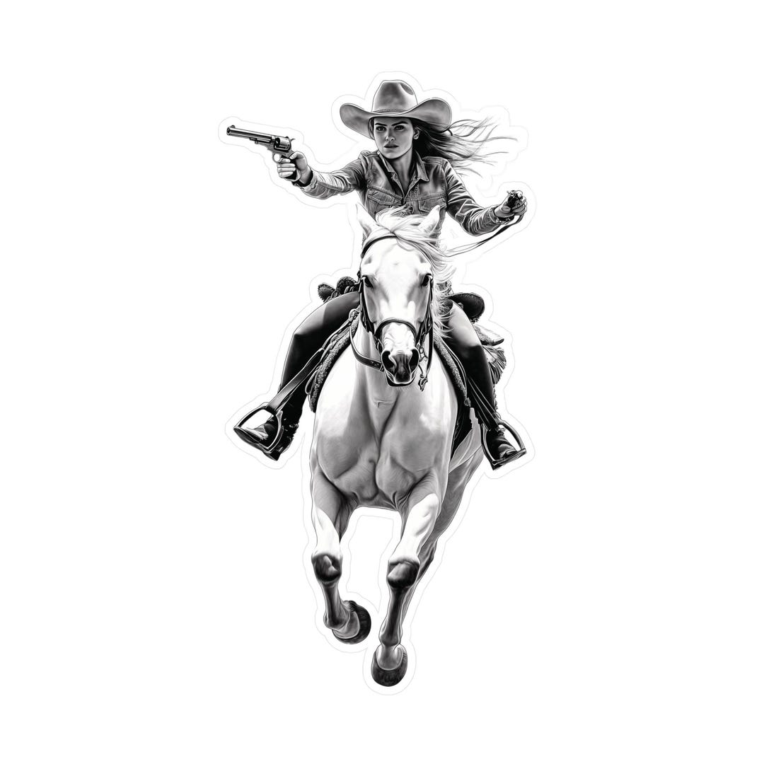 Cowgirl Cowboy Vinyl Decal Sticker, Western Cowgirl Decal, Cowgirl ...