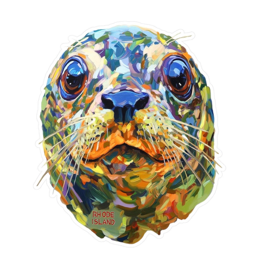 RHODE ISLAND Harbor Seal Vinyl Decal Seal Sticker Rhode Island Sticker ...