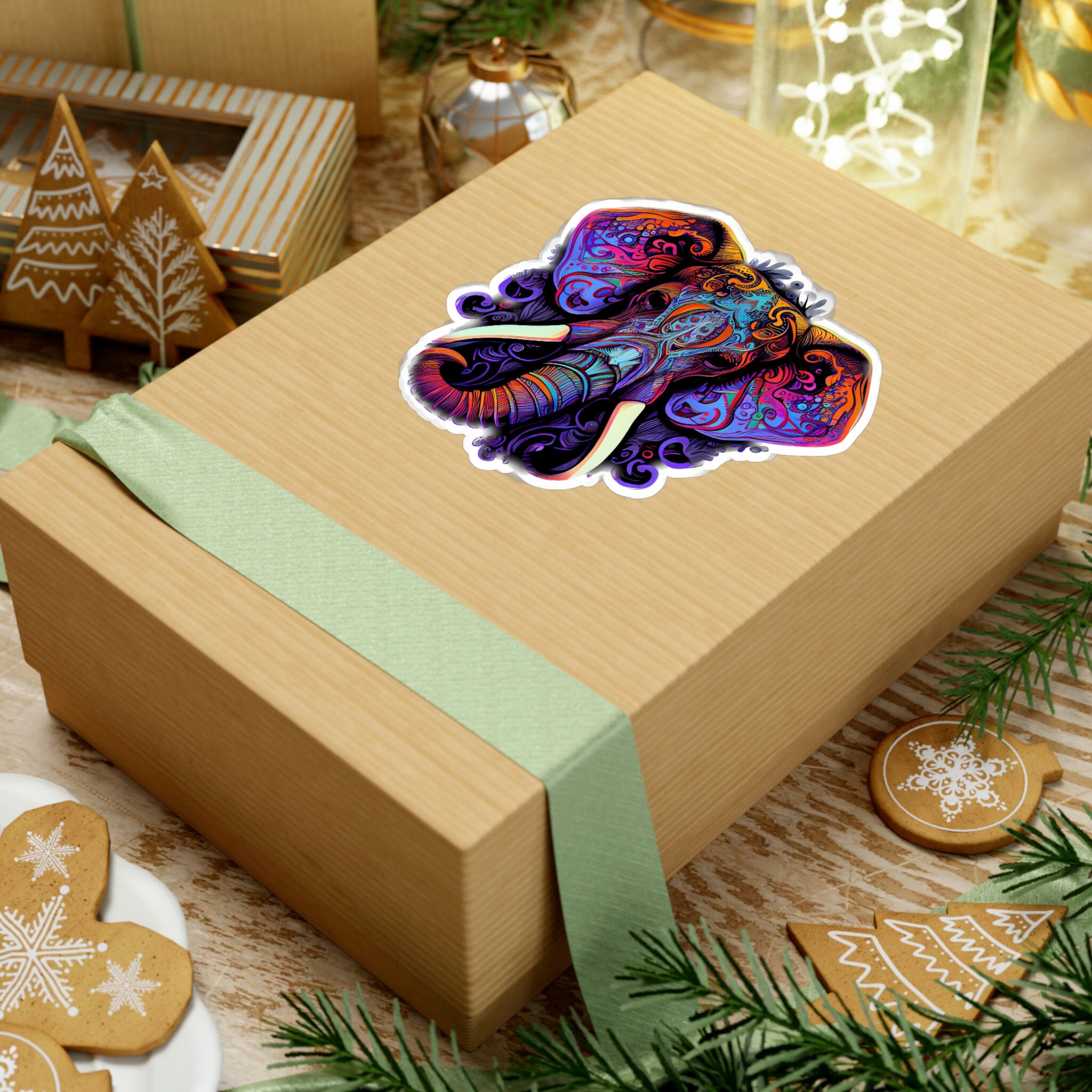 Vibrant Elephant Vinyl Sticker - Add Some Trunk-tastic Flair to Your ...