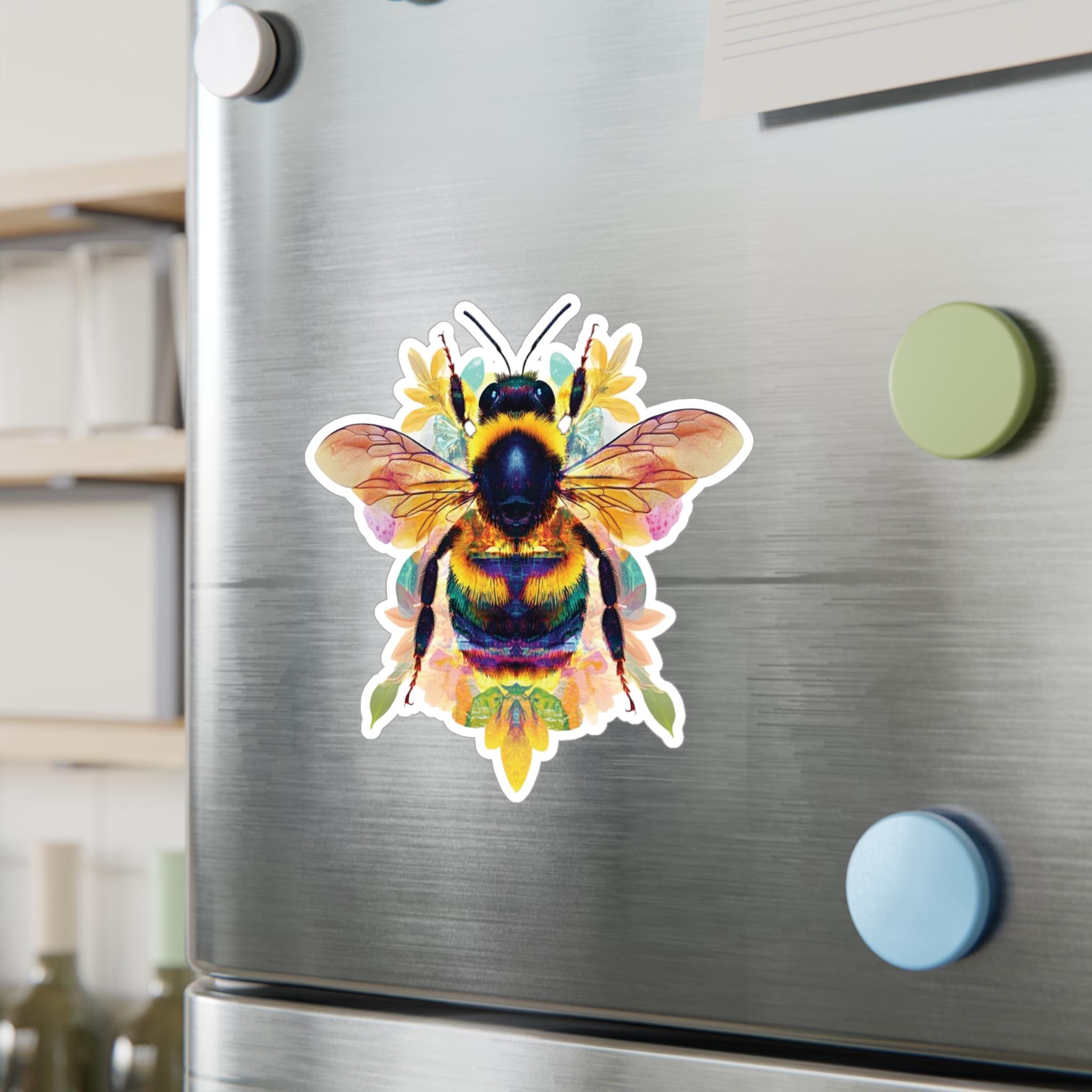 Bumblebee Vinyl Decal: Vibrant Insect Sticker, Nature Lover Gift - Etsy