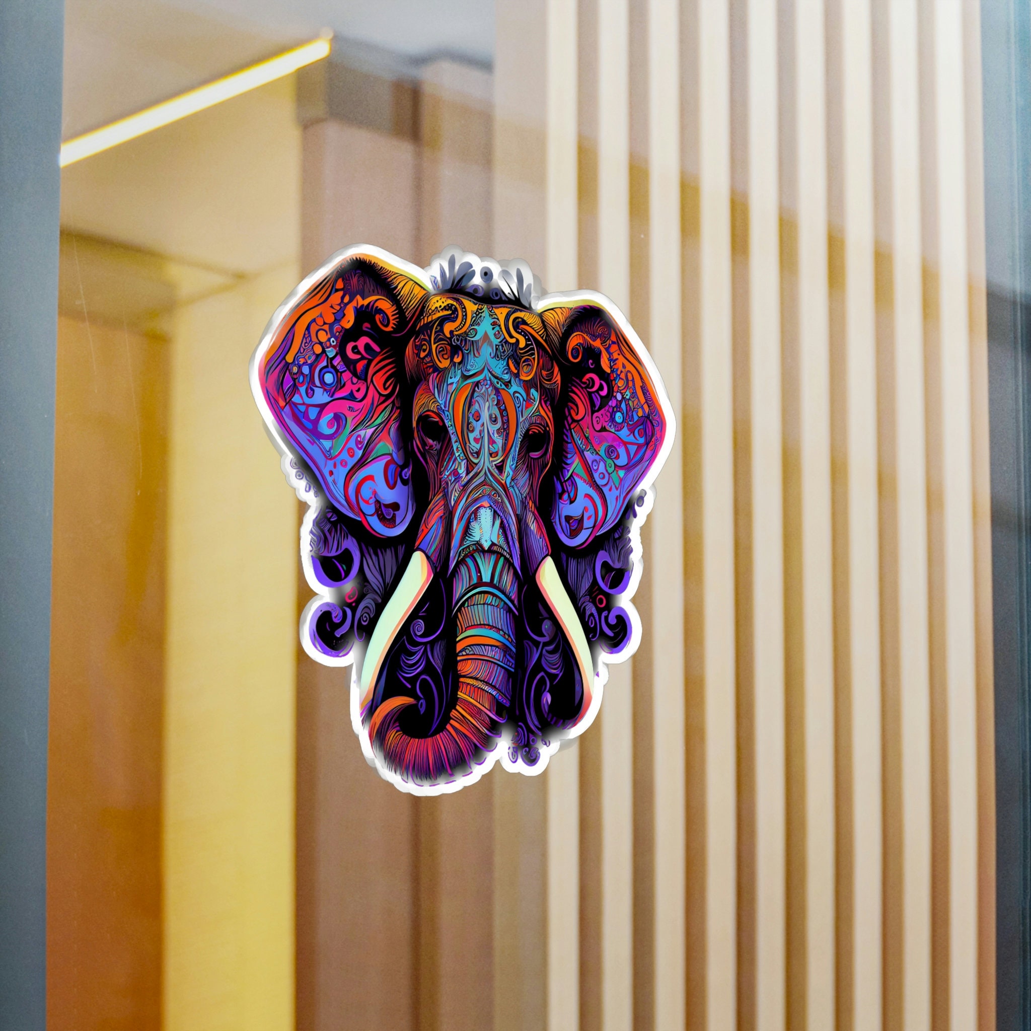 Vibrant Elephant Vinyl Sticker - Add Some Trunk-tastic Flair to Your ...