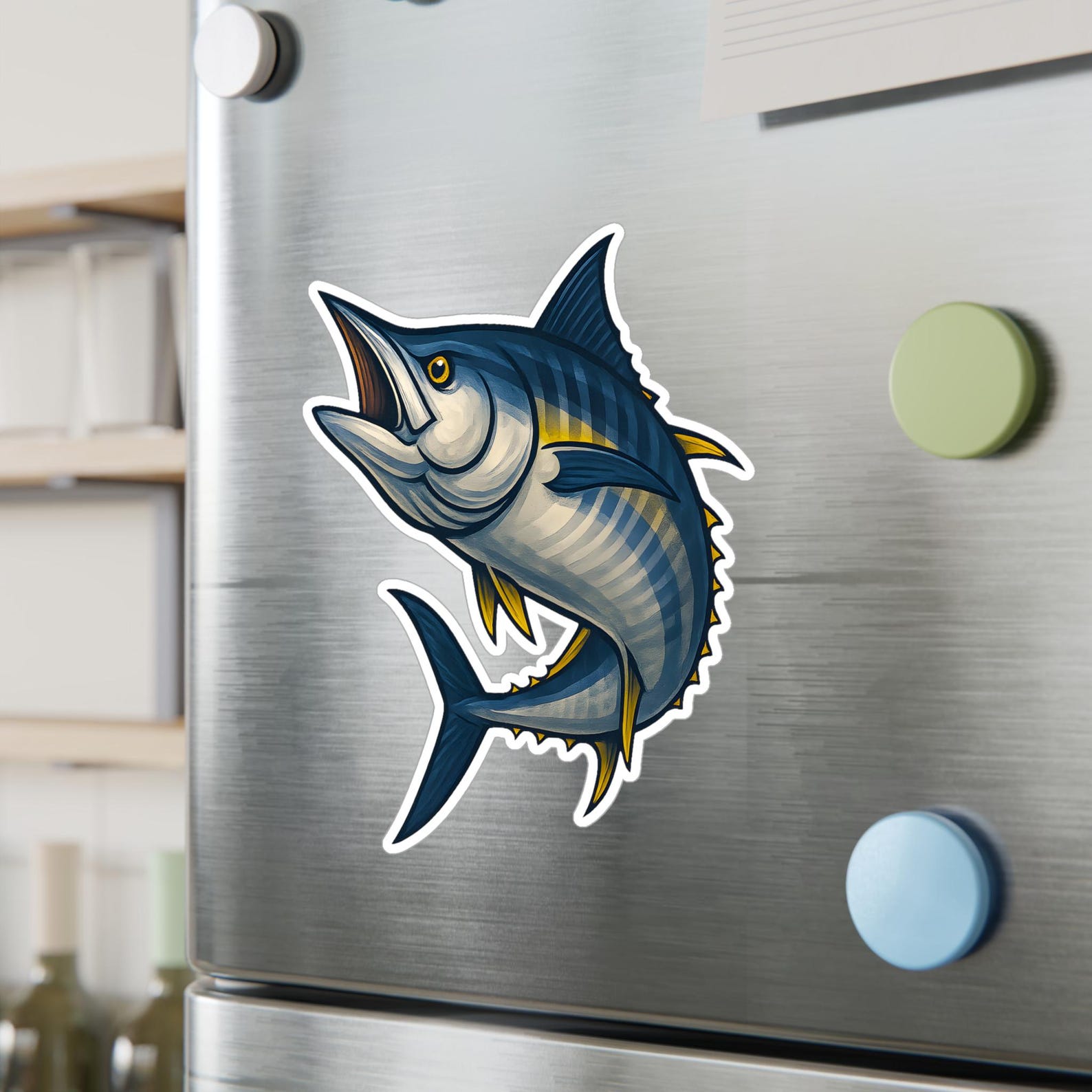 Tuna Fish Vinyl Decal: Ocean-themed Sticker for Laptop, Car, Water ...