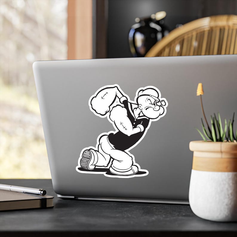 Popeye Sticker | Kiss-cut Vinyl Decal Classic Cartoon Sticker - Etsy