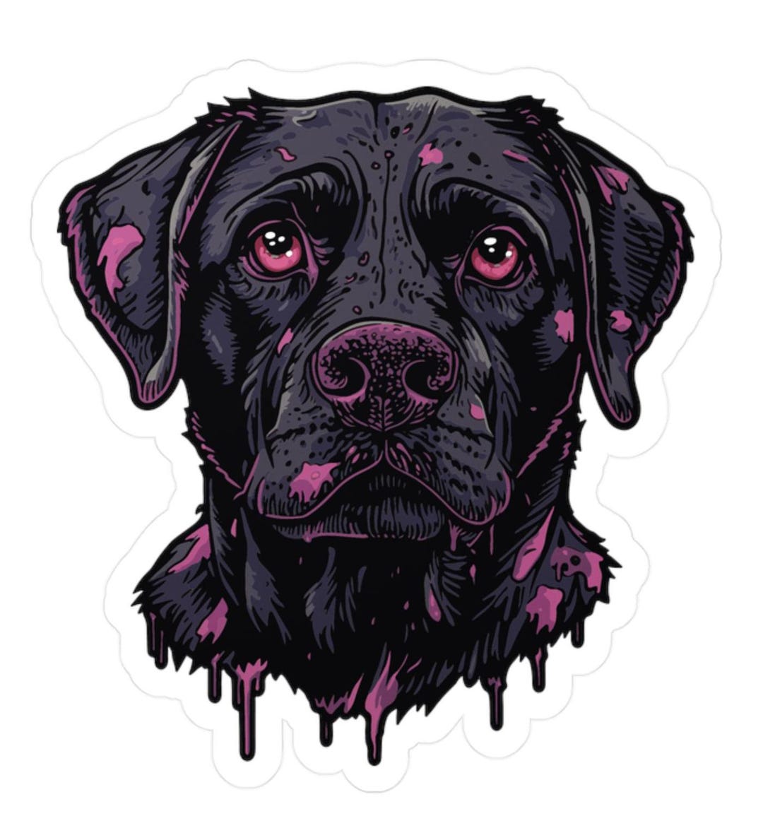 Black Lab Vinyl Sticker: Waterproof Labrador Dog Decal - Etsy
