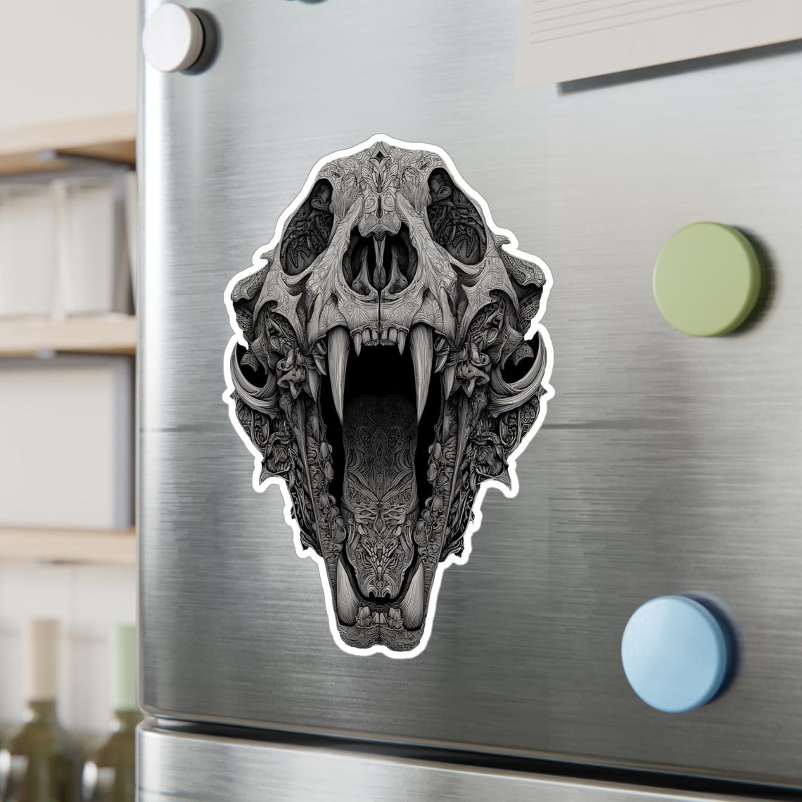 Saber-tooth Tiger Vinyl Decal: Water Resistant Big Cat Sticker - Etsy