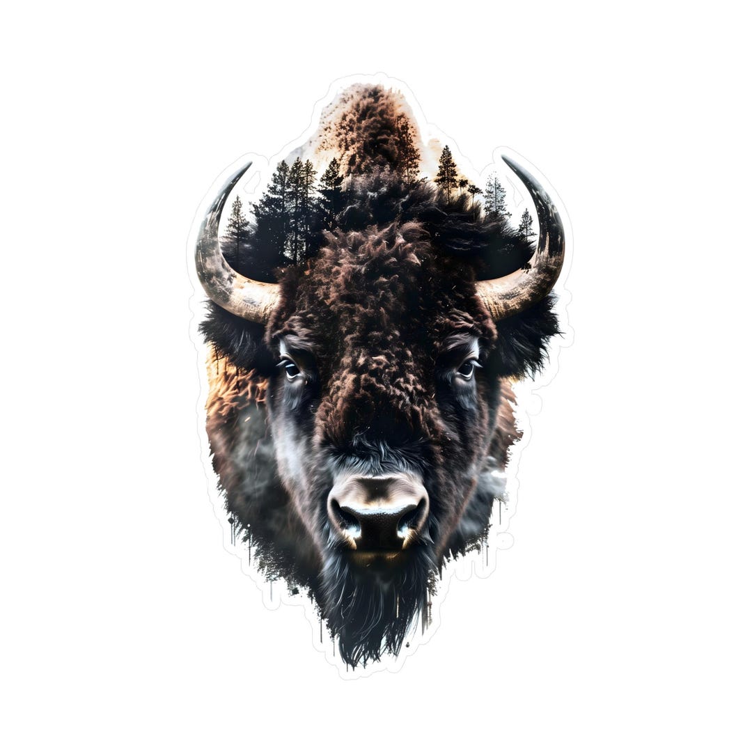 Bison Decal Sticker, American Bison Decal, Wildlife Vinyl Sticker ...