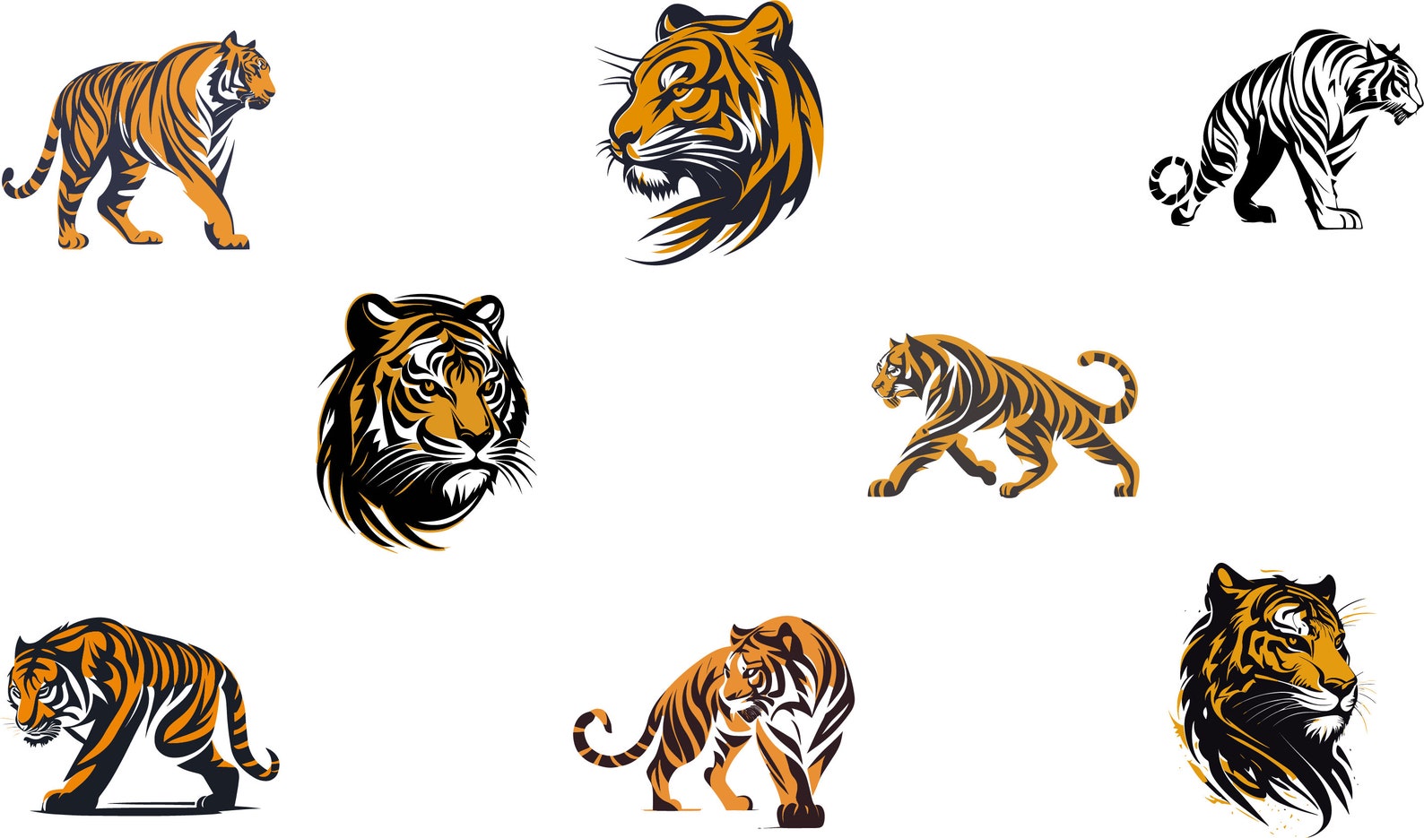50 Lion & Tiger Icon Logos in SVG Format for Your Design Needs ...