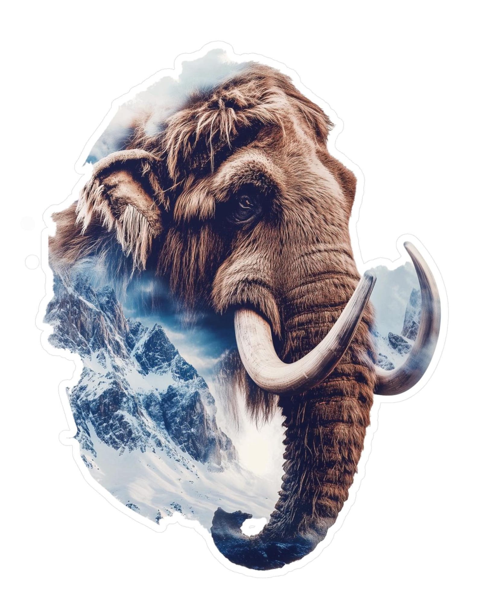 WOOLLY MAMMOTH Vinyl Decal Woolly Mammoth Sticker Mammoth Laptop ...