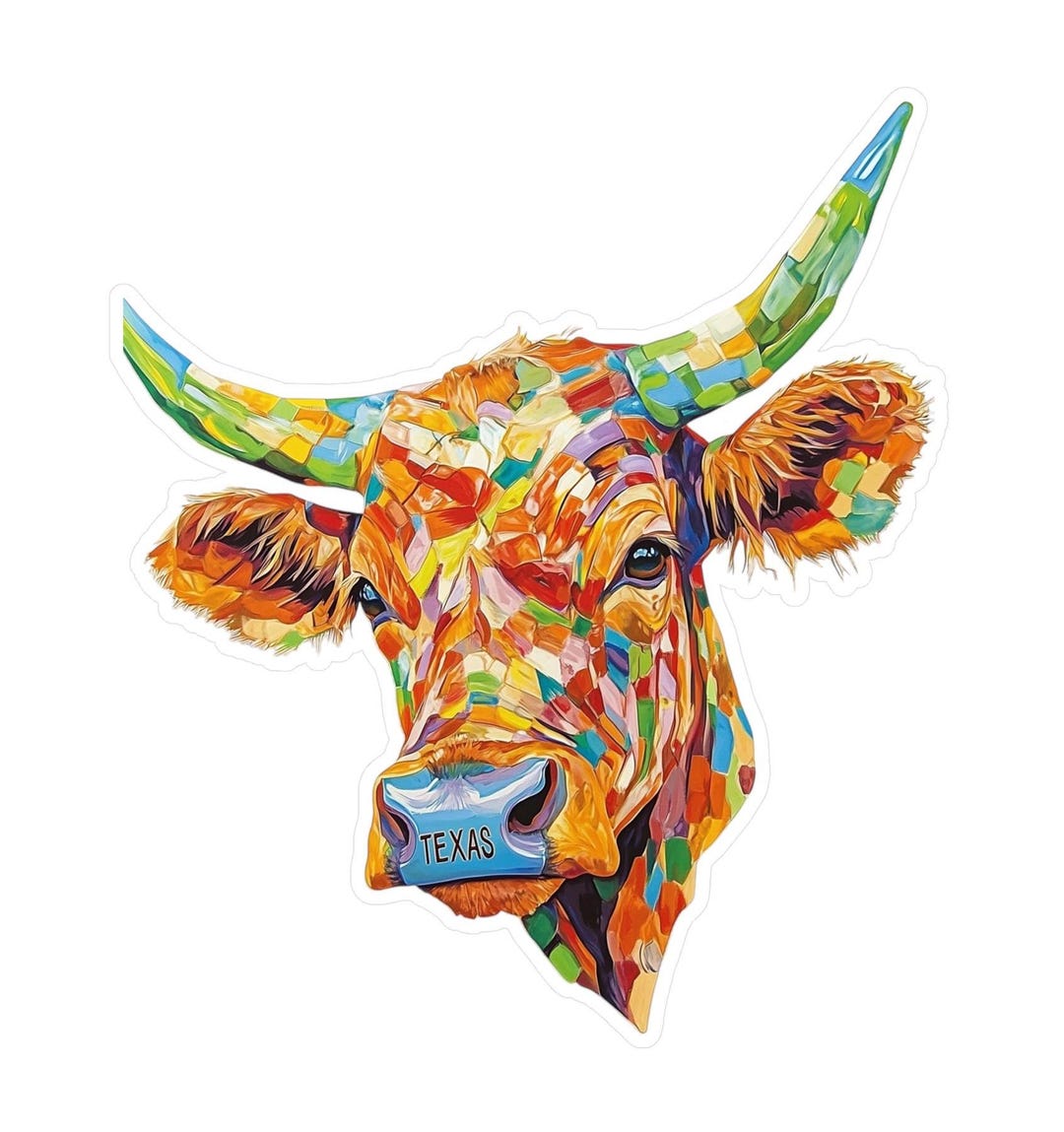 TEXAS Longhorn Vinyl Decal Longhorn Sticker Texas Sticker Wildlife Art ...