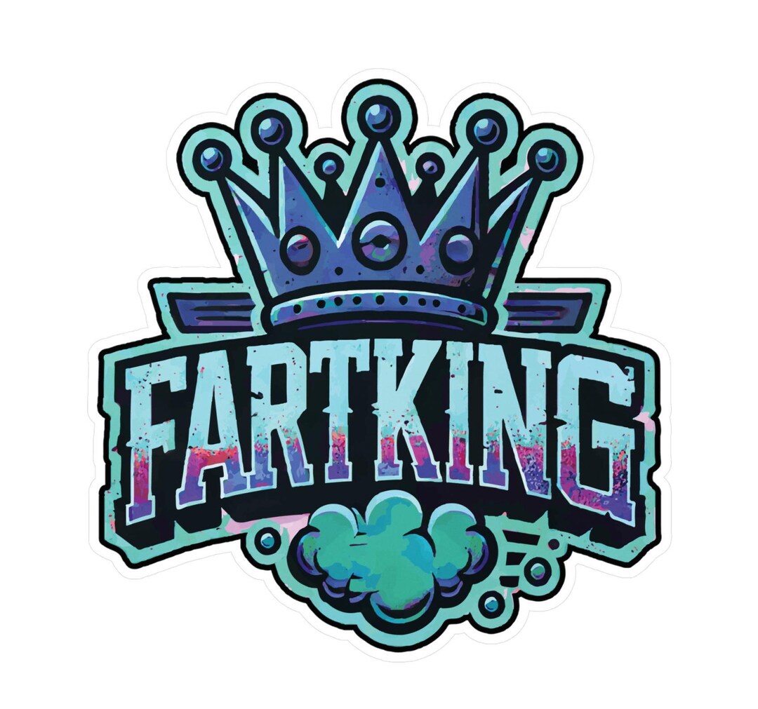 FARTKING Vinyl Decal, Fart Funny Sticker Kiss-cut Vinyl Decal for ...