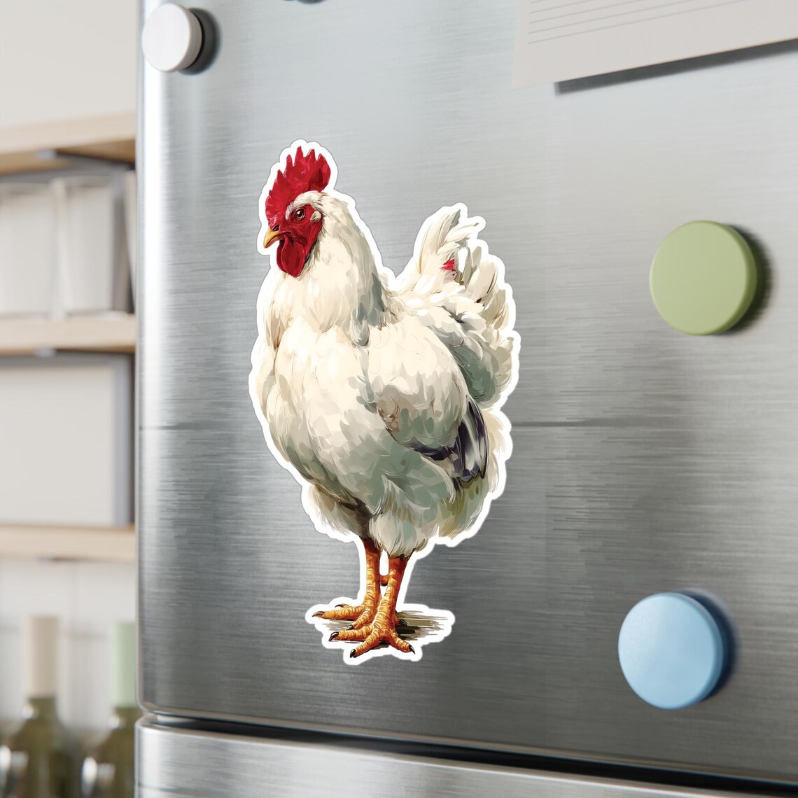 Hen Chicken Vinyl Decal: Farmhouse Decor, Laptop Sticker - Etsy