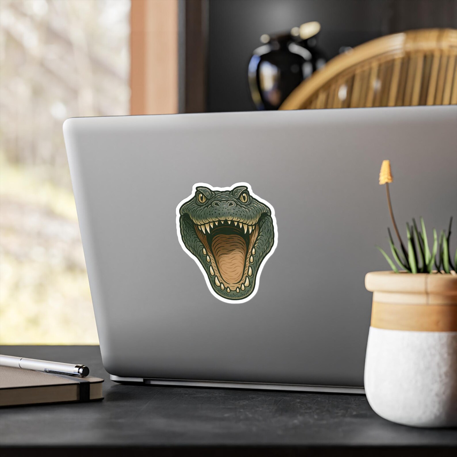 Crocodile Vinyl Decal: Reptile Alligator Sticker, Jungle Decor - Etsy