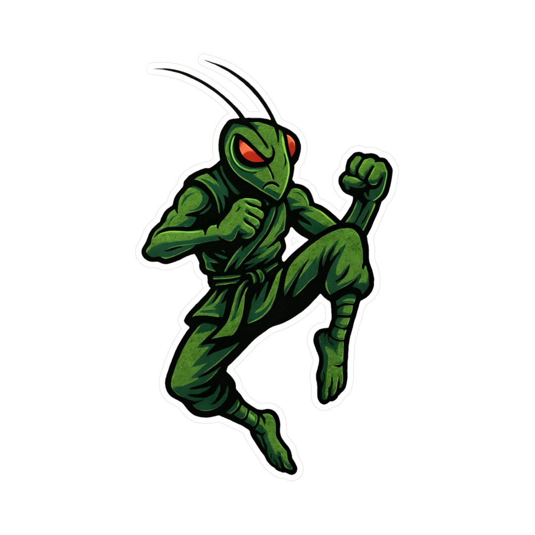 Kungfu Grasshopper Vinyl Decal Sticker - Martial Arts Laptop Sticker ...
