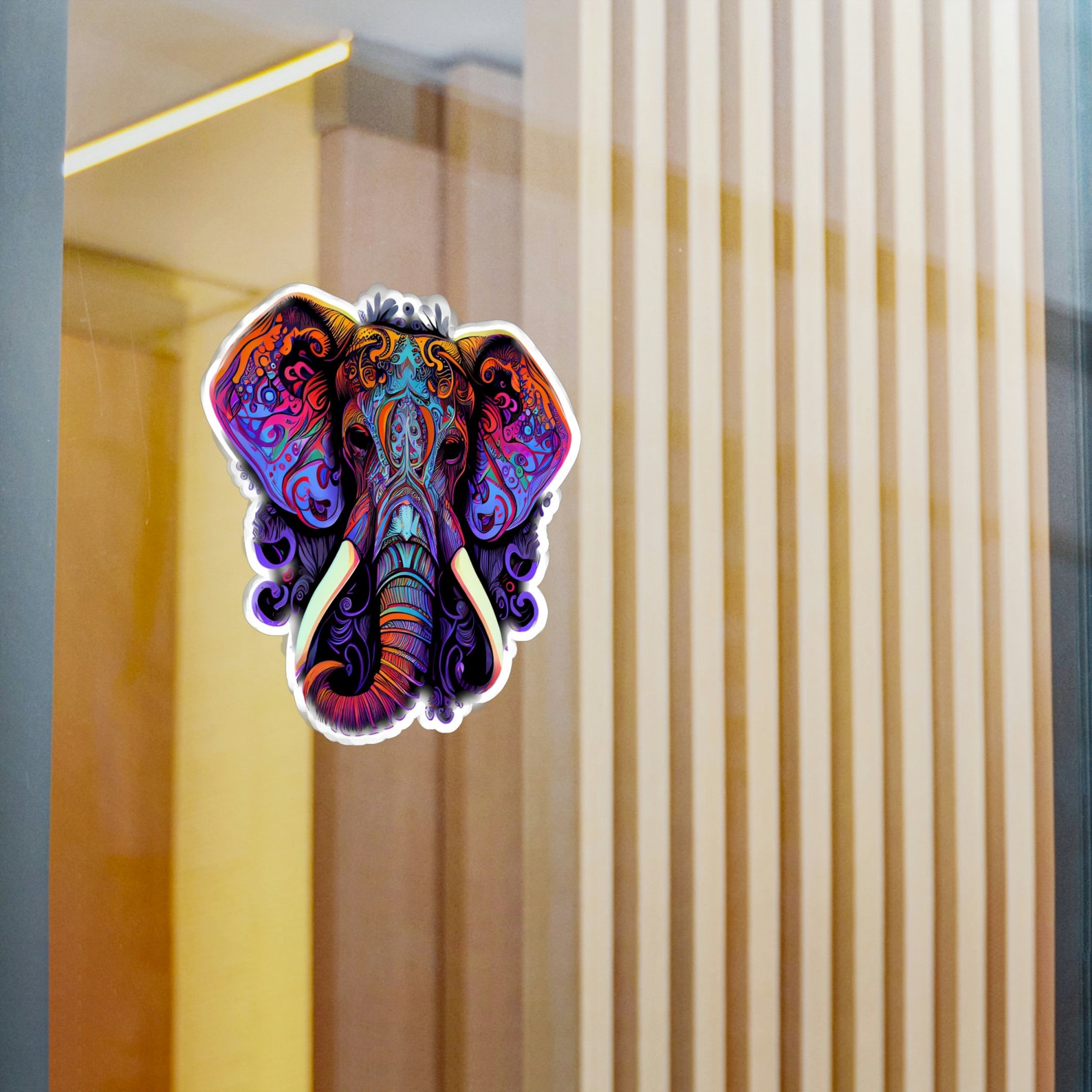 Vibrant Elephant Vinyl Sticker - Add Some Trunk-tastic Flair to Your ...