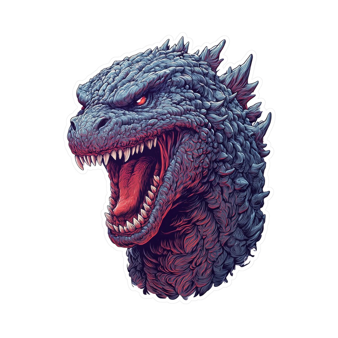 Godzilla Dragon Vinyl Decal Sticker, Monster Movie Laptop Sticker ...