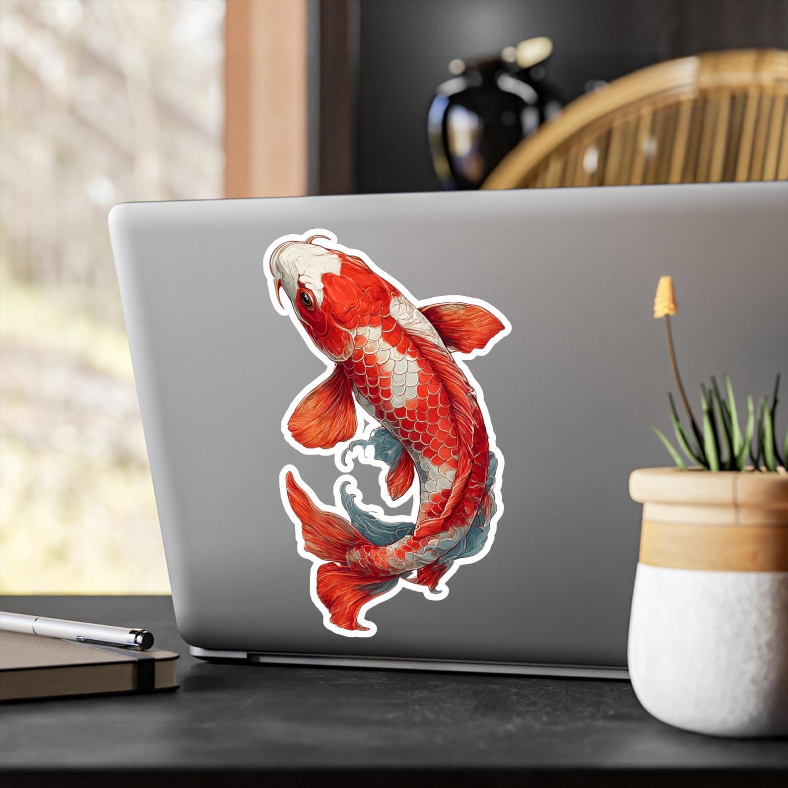 Koi Fish Vinyl Decal: Waterproof Japanese Art Sticker - Etsy