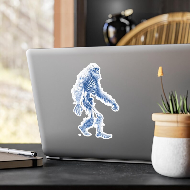 Bigfoot Skeleton Vinyl Decal: Cryptid Car Laptop Sticker - Etsy