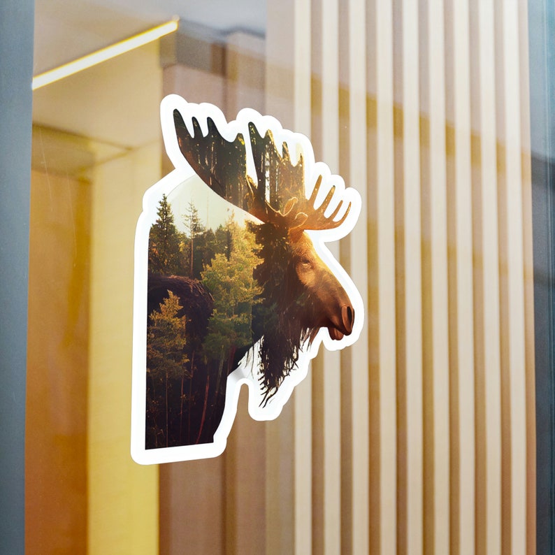 Majestic Moose: Bull Moose Vinyl Sticker - Wildlife Wall Art for Nature ...
