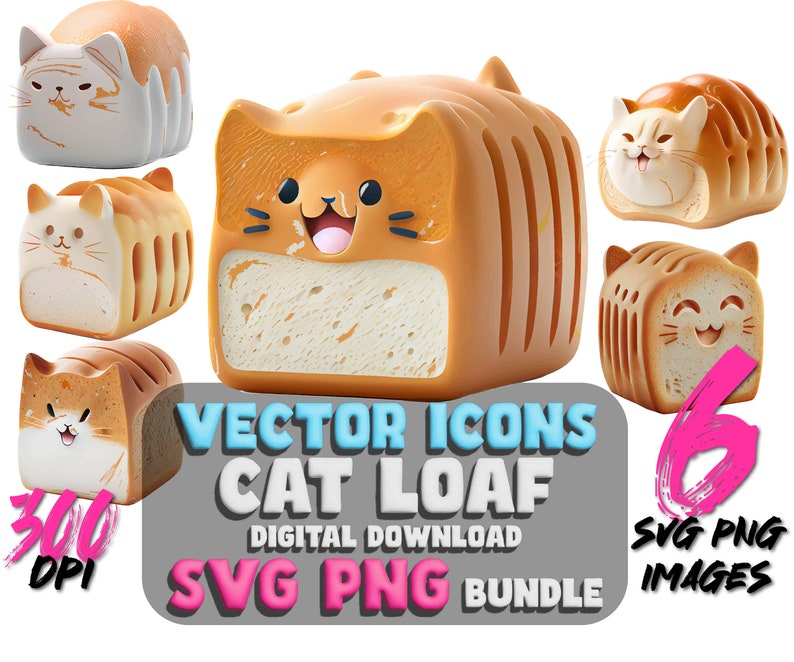 Cat Loaf Icon Logos in SVG PNG Format for Your Design Needs ...