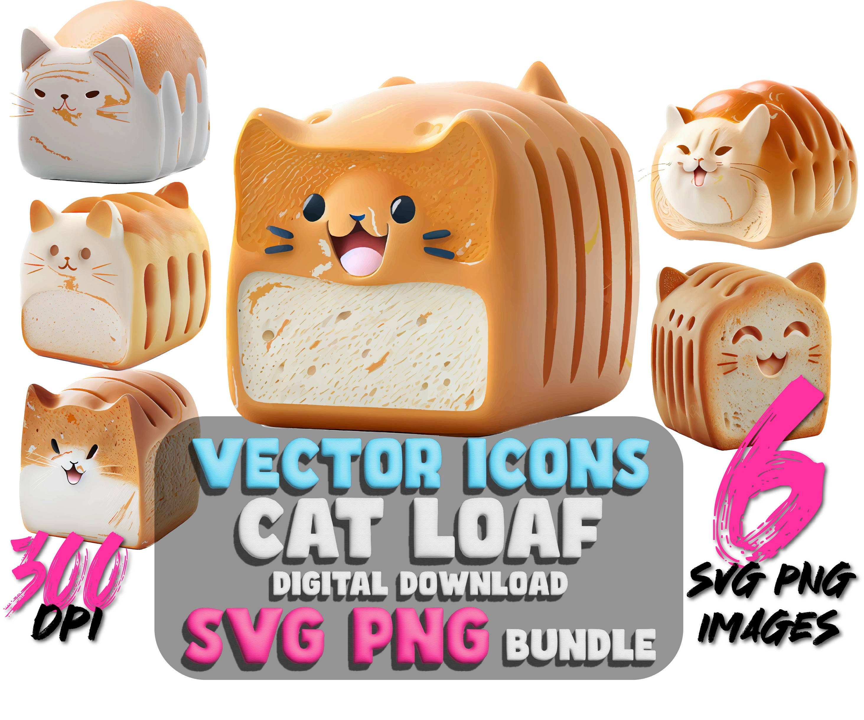 Cat Loaf Icon Logos in SVG PNG Format for Your Design Needs ...