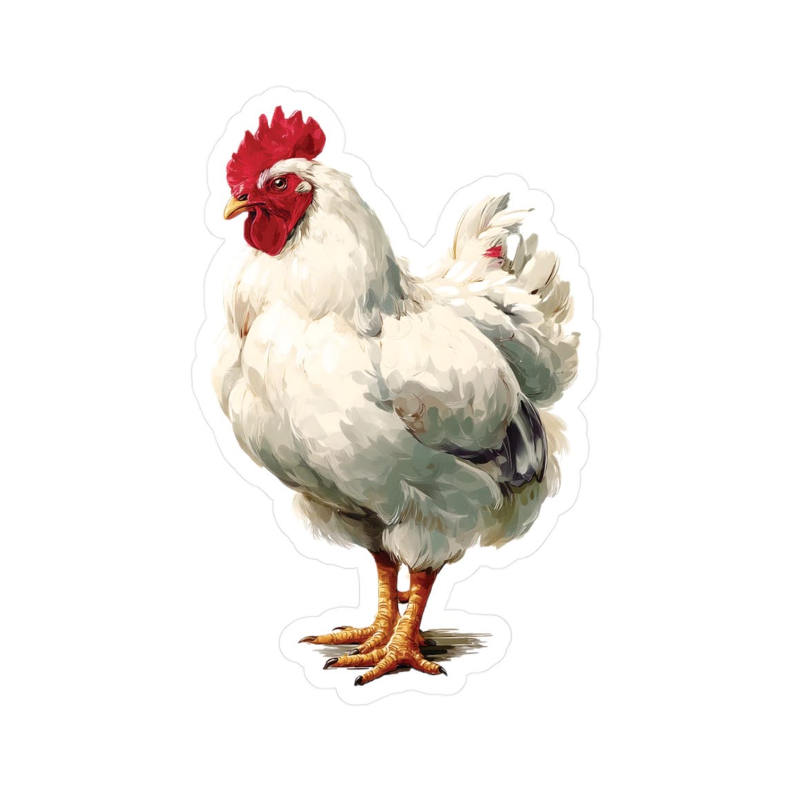 Hen Chicken Vinyl Decal: Farmhouse Decor, Laptop Sticker - Etsy