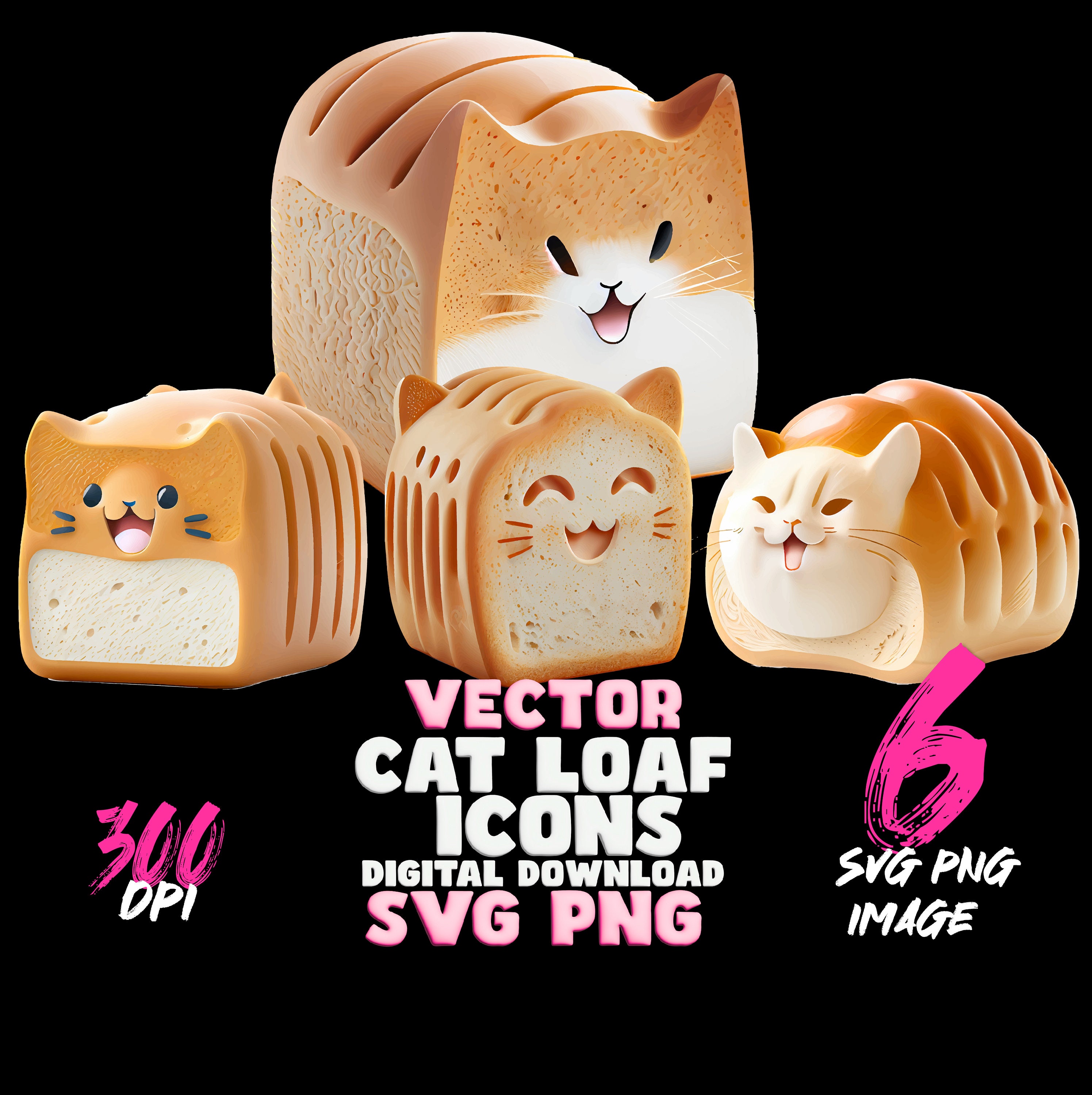 Cat Loaf Icon Logos in SVG PNG Format for Your Design Needs ...