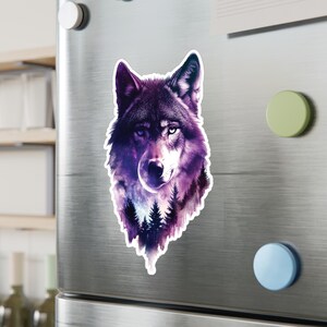 Wolf Vinyl Decal: Northern Lights Moon Sticker, Nature Lover Gift - Etsy