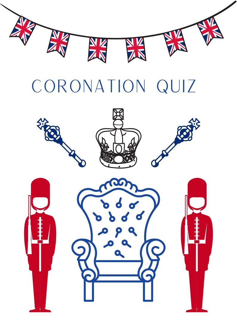 Coronation Quiz King Charles III, Party Games, Instant Digital Download ...