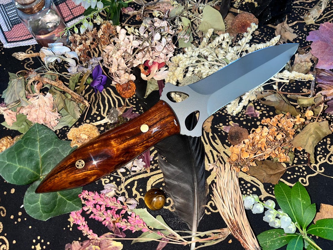 Handmade Witch Athame Stainless Steel Knife With Ironwood Handle - Etsy
