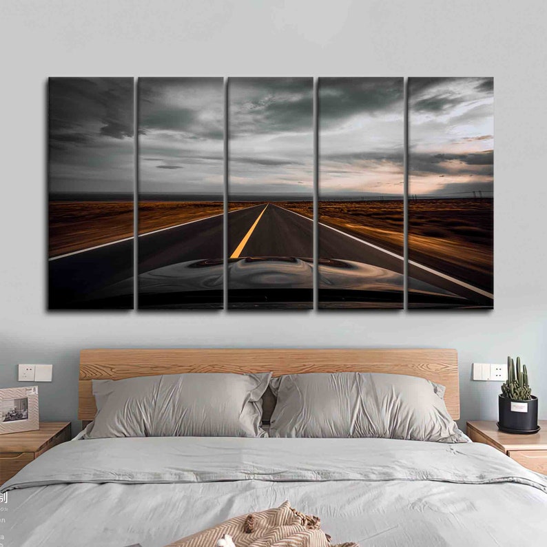 Asphalt Road Canvas Art: 3D Roadtrip Landscape View - Etsy