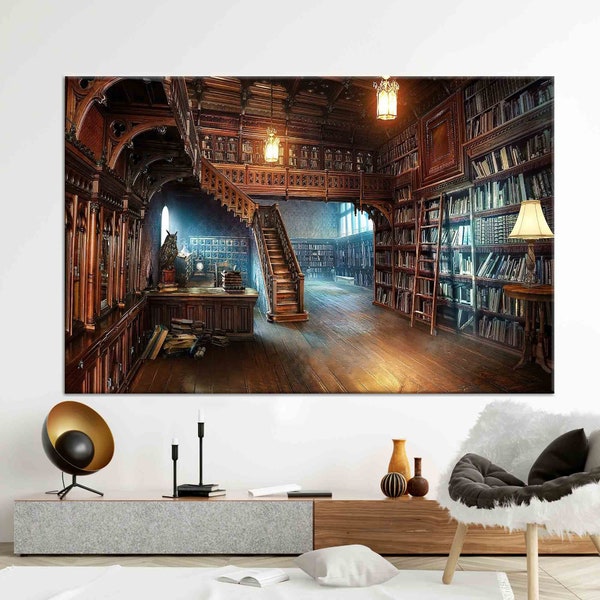 Library Wall Art - Etsy