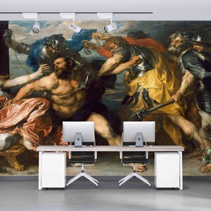 Samson and Delilah,van Dyck Wall Print,bright Wall Paper,modern Wall ...