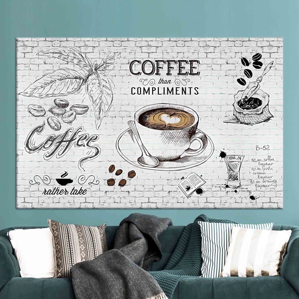 Coffee Canvas Art - Etsy