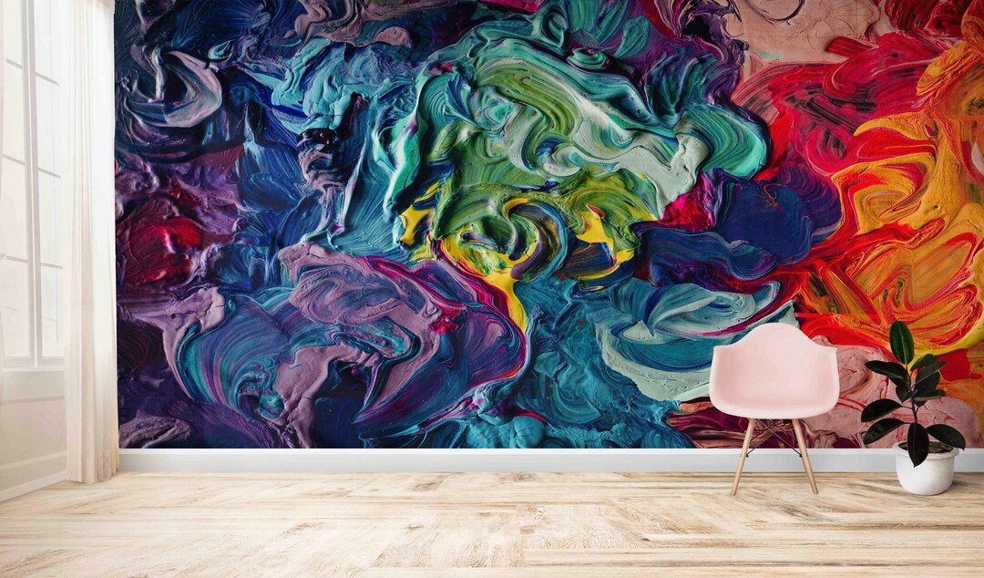 Colorful,modern Wall Paper,custom Wall Paper,colorful Wall Mural,modern ...