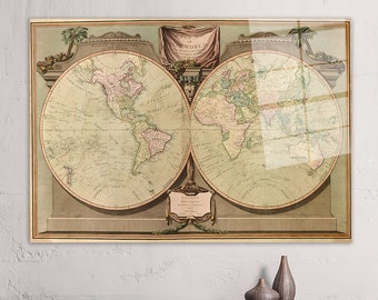 New World Map Glass - Etsy