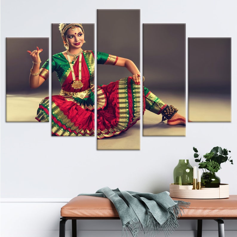 Indian Dancer Canvas Art: Traditional Woman 3D Wall Hanging - Etsy UK