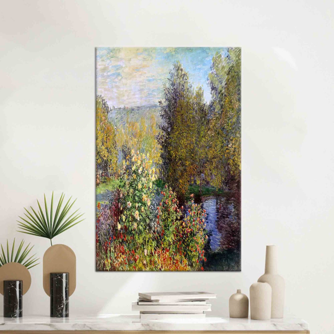 Claude Monet Canvas, Abstract Tree Wall Art, Landscape Canvas ...