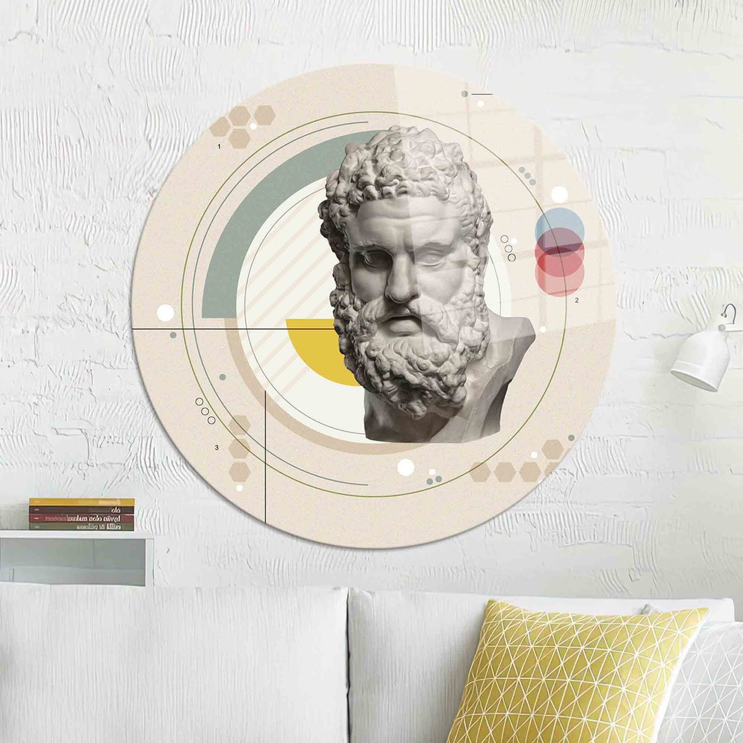 Tempered Glass Wall Art: Heracles Sculpture, Modern Abstract Decor - Etsy