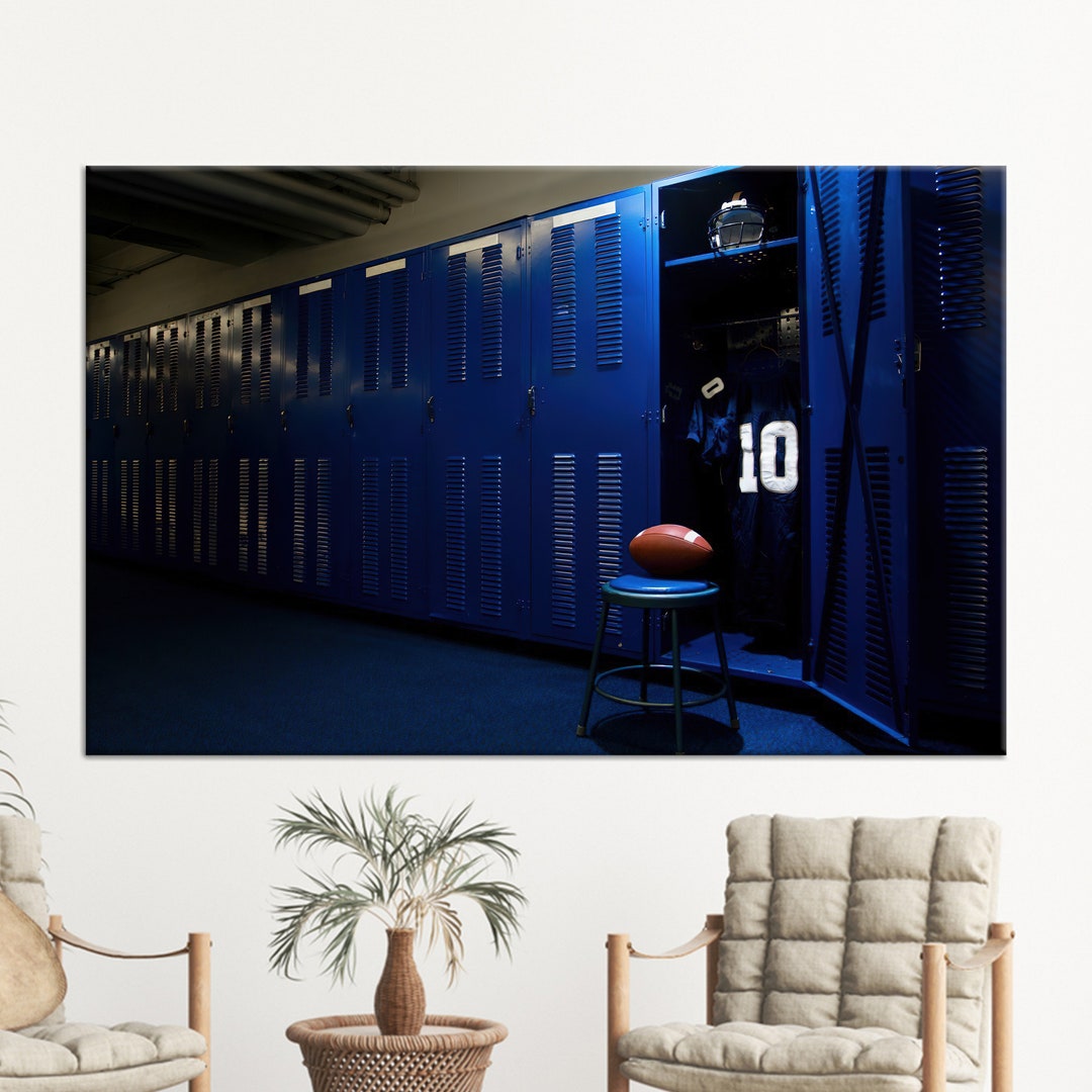 Football Locker Room Canvas Print: Man Cave Wall Art - Etsy