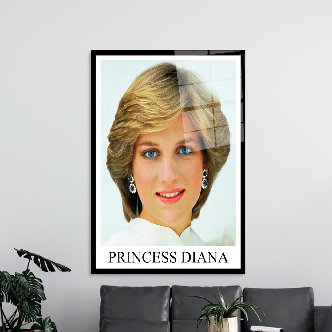 Glass Wall Decor, Mural Art, Wall Art, Princess Diana, Celebrity Wall ...