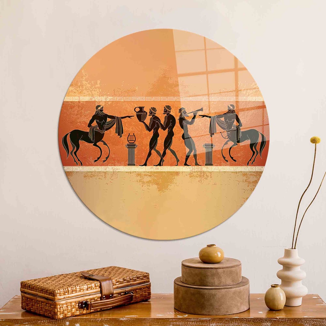 Abstract Glass Wall,mural Art,glass Wall Decor,ancient Greece Glass ...