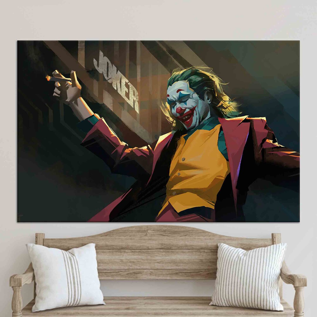 Abstract Joker Art: Movie Character 3D Canvas Wall Art - Etsy