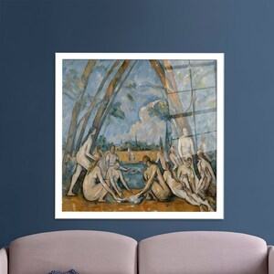 Wall Art, Glass, Glass Wall Decor, the Large Bathers, Cezanne Wall ...
