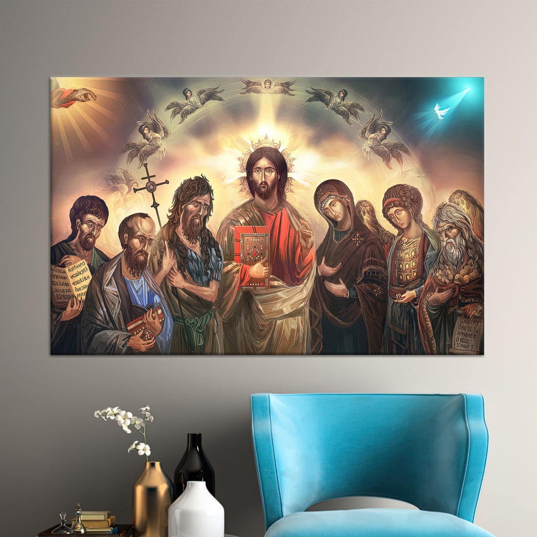 Canvas Gift, Wall Art Canvas, Canvas Decor, Holy Jesus Poster, Abstract ...